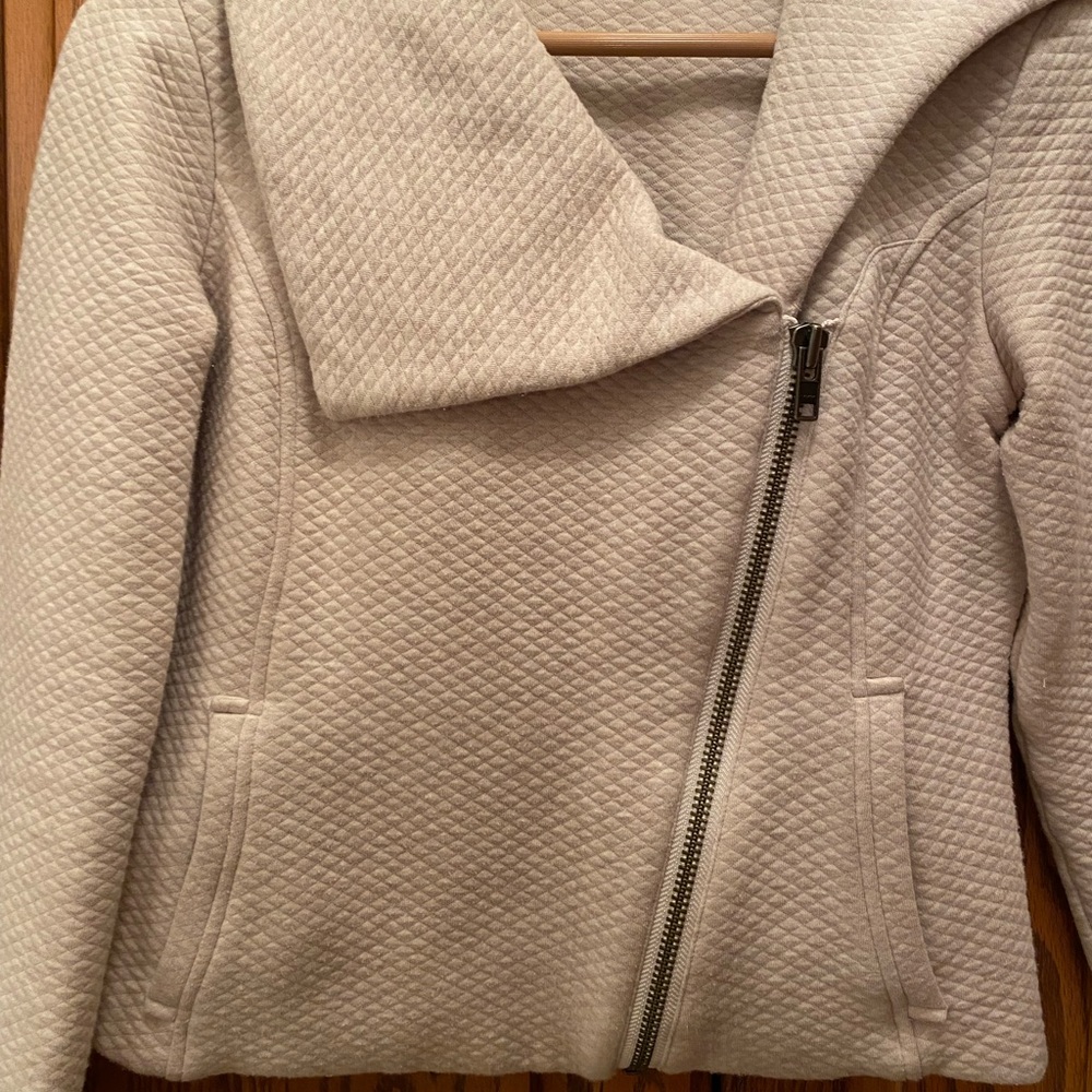 Cabi Cream Moto Asymmetrical Jacket, Style #913 - Gem
